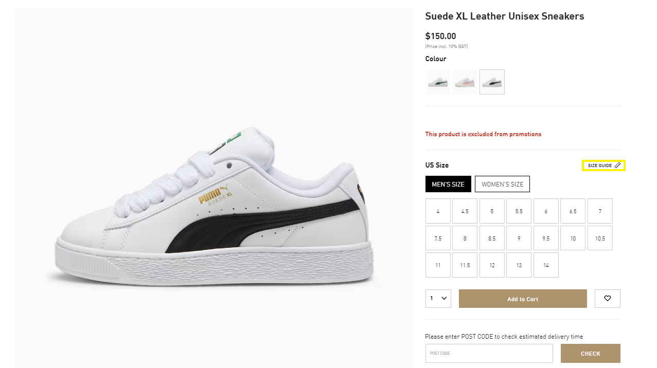 I need help to chose the right size. Do you have a size chart? – PUMA